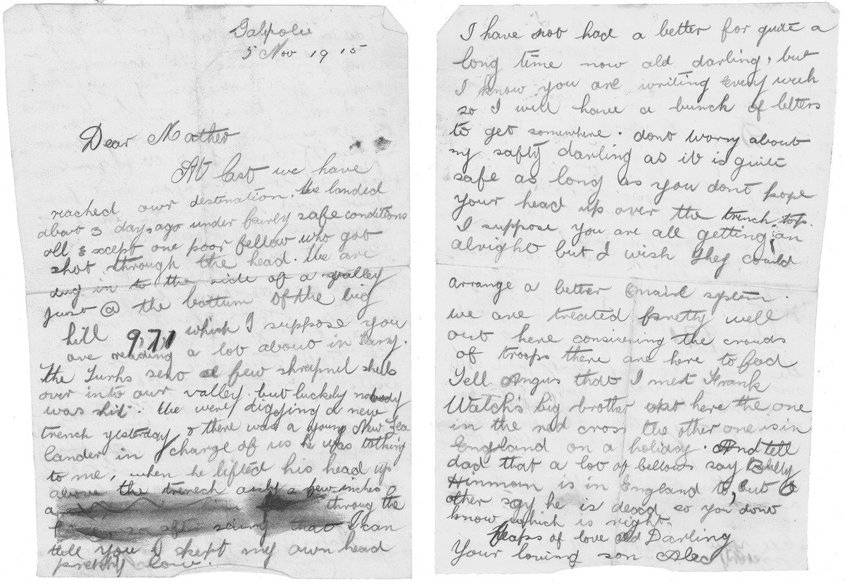 Letter from Gallipoli